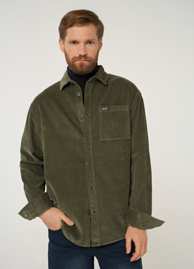 Рубашка хаки Regular Fit (VSM721F16-G7) купить недорого за 1199 ₽ в ...